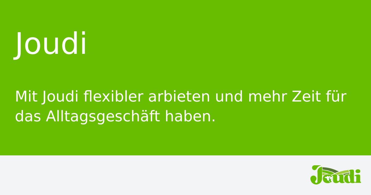 Joudi - App für Auslauf und Wiesenjournal